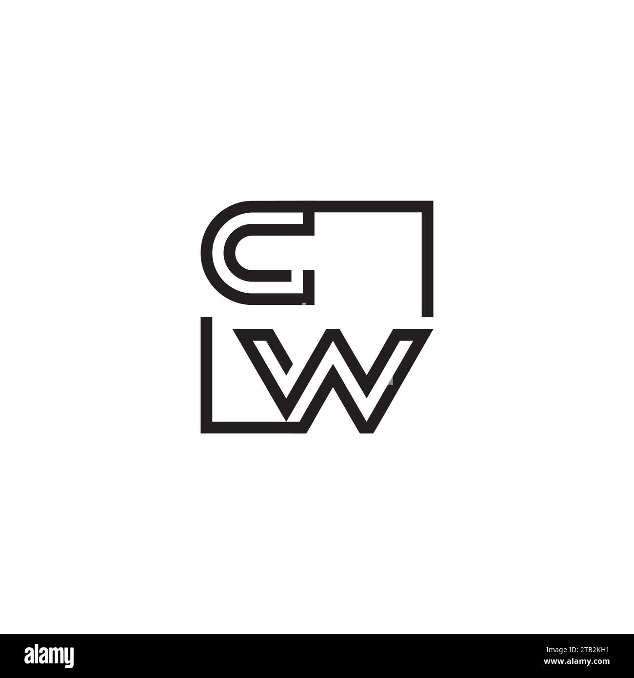 CW initial logo letters in high quality professional design that will ...