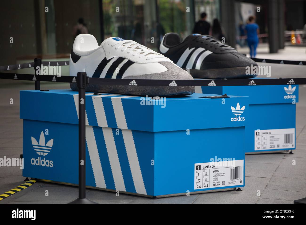 Adidas most popular Samba footwear pop-up display outside Adidas Brand ...