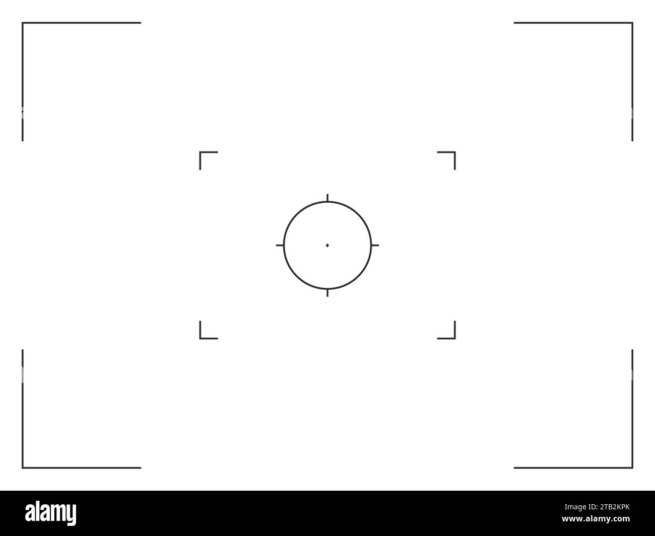 Digital photo focusing viewfinder. Abstract round recording target ...