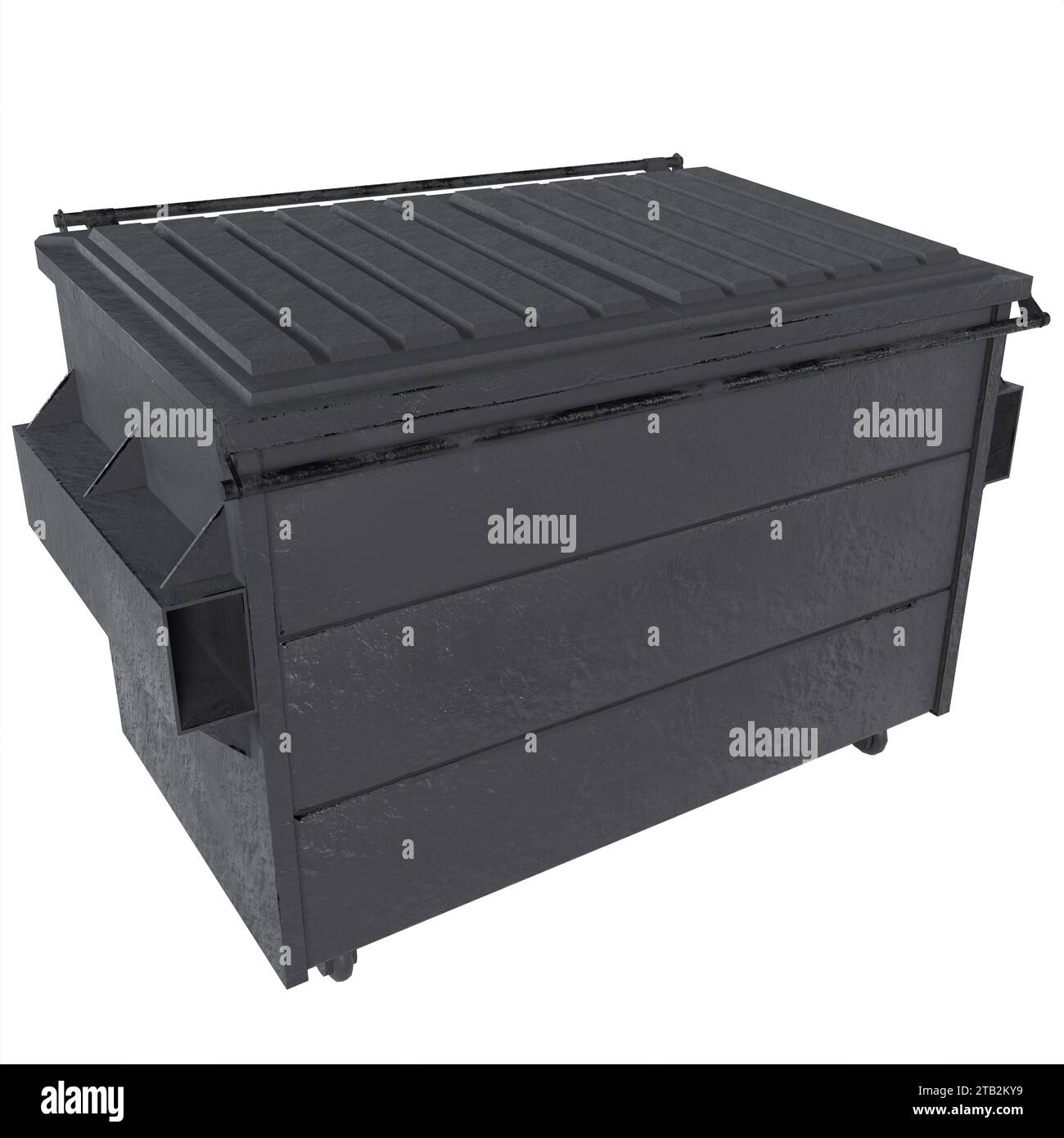 Garbage Can isolated on white background Stock Photo - Alamy