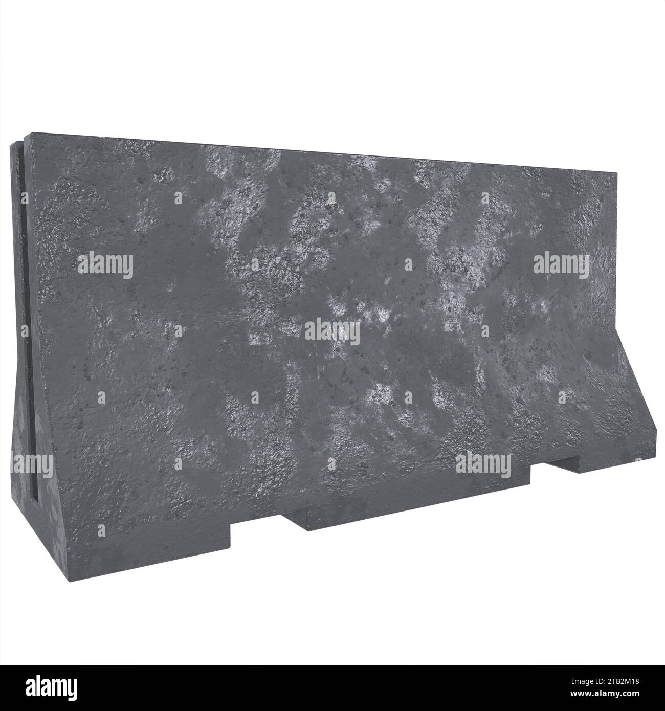 Stone Barrier isolated on white background Stock Photo - Alamy