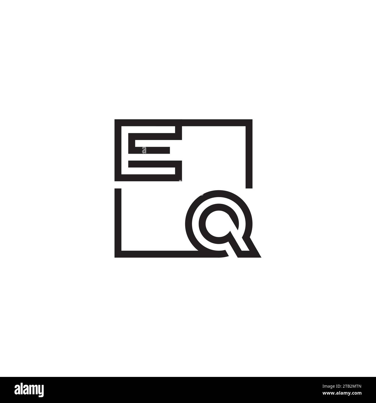 EQ initial logo letters in high quality professional design that will ...