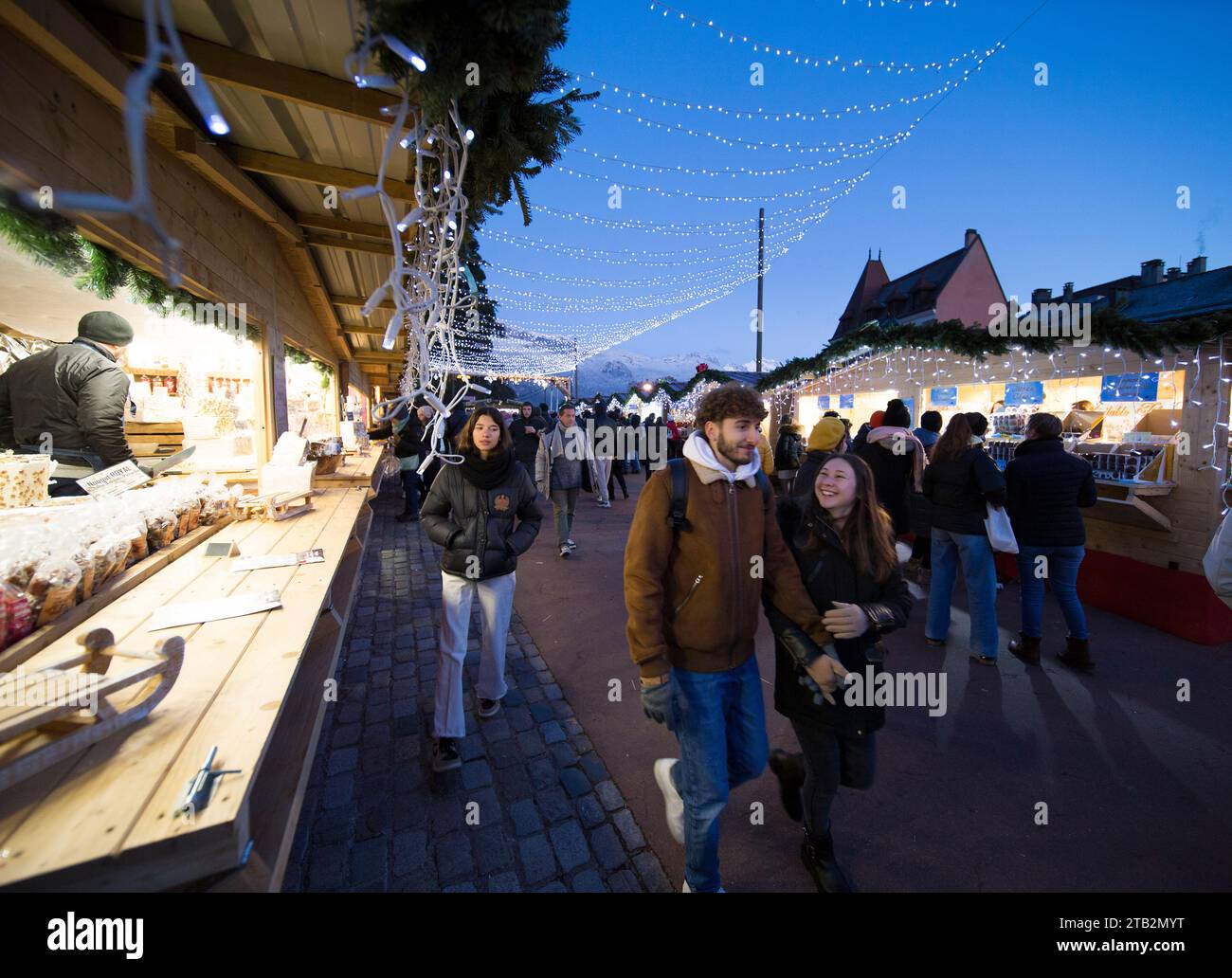 Christmas Market in Annecy, Haute Savoie, France Stock Photo - Alamy