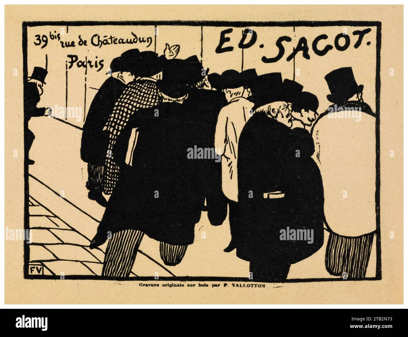 Felix Vallotton, Print Fanciers, woodcut print, 1892 Stock Photo - Alamy
