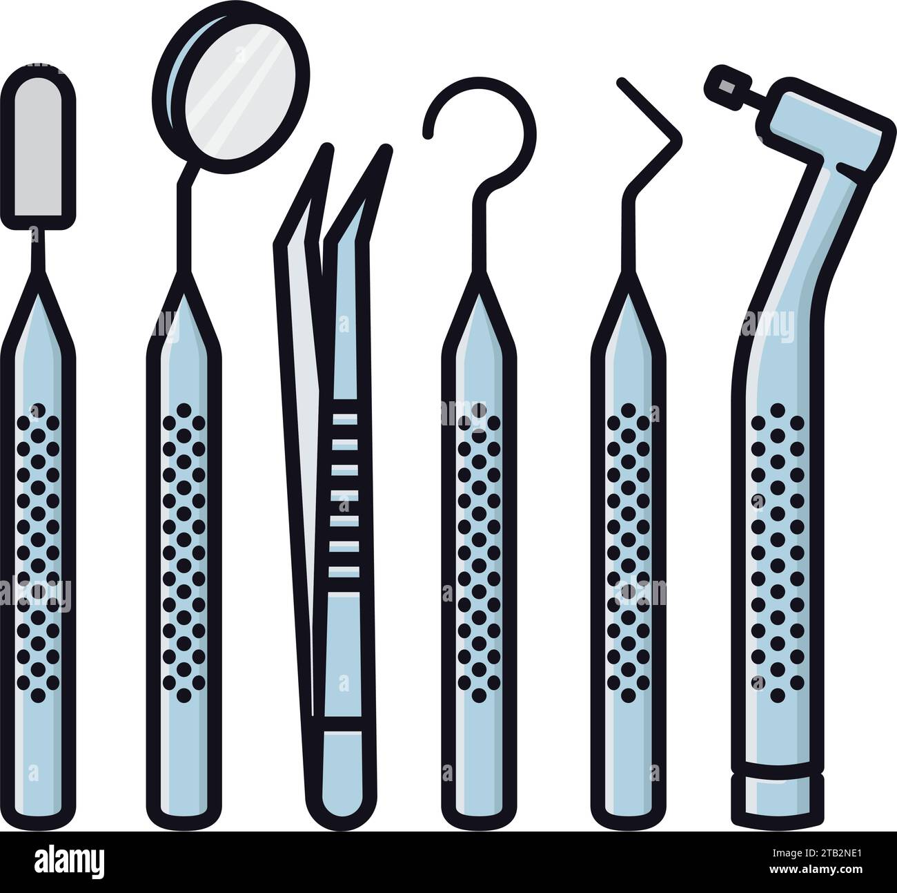 Variety of dentistry tools isolated vector illustration Stock Vector ...