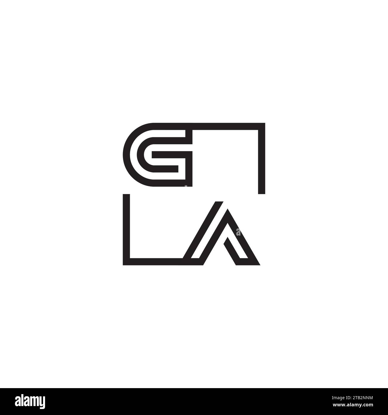 GA initial logo letters in high quality professional design that will ...