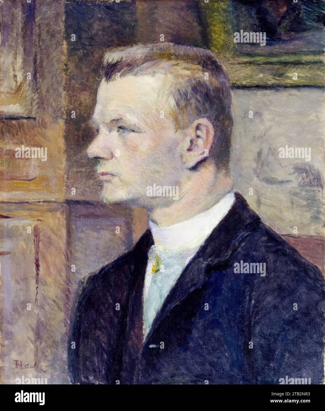 Frederick Wenz, portrait painting in oil on canvas by Henri de Toulouse ...