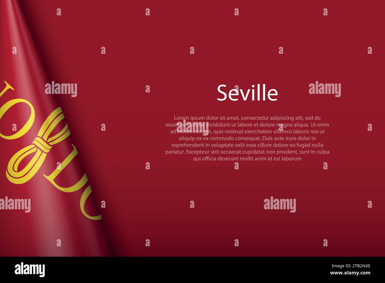 3d flag of the seville city Stock Vector Images - Alamy