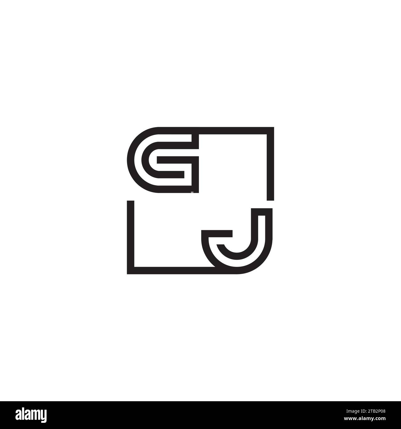 GJ initial logo letters in high quality professional design that will ...