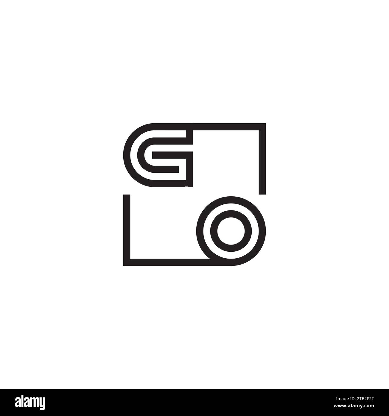 GO initial logo letters in high quality professional design that will ...