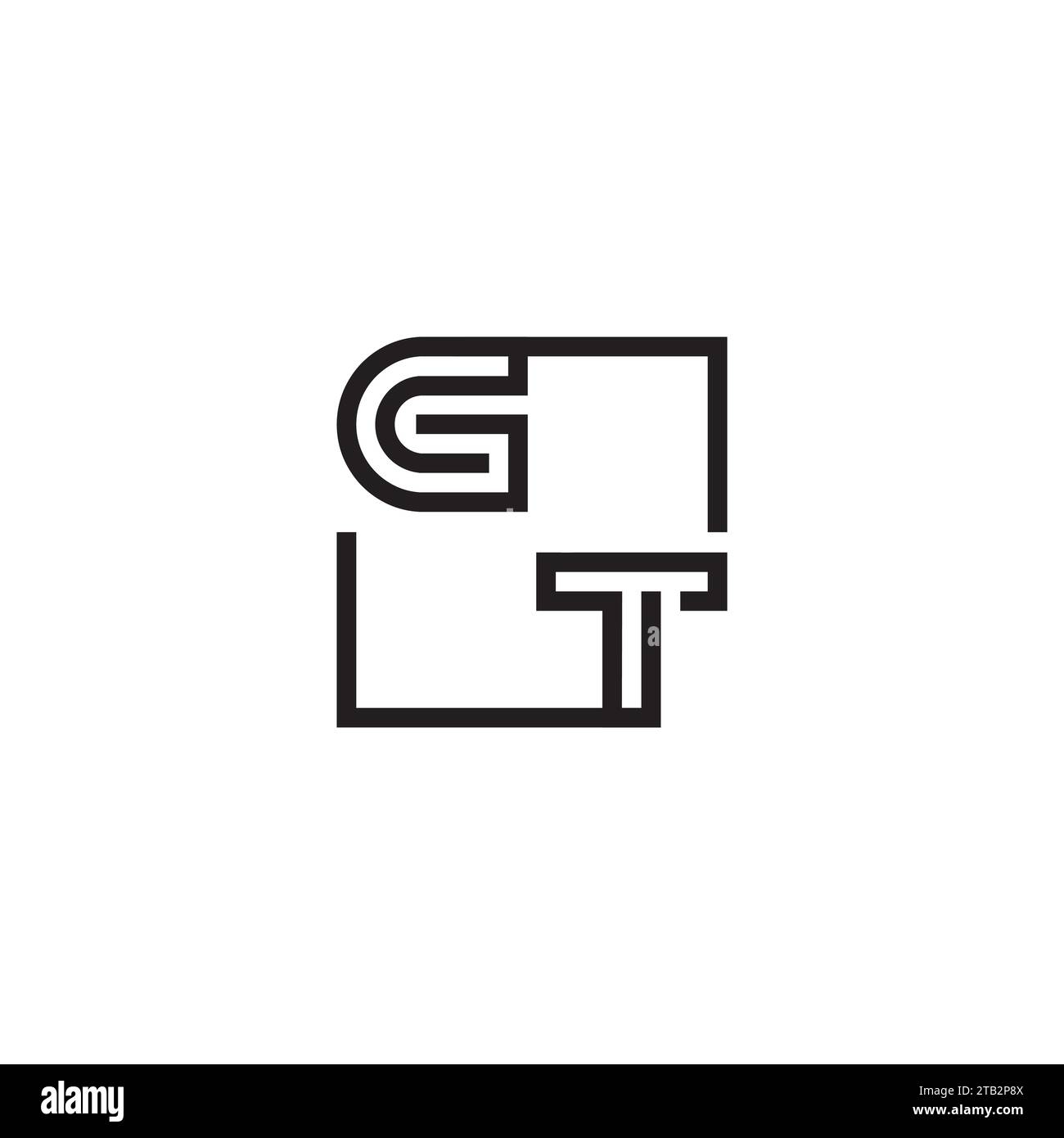 GT initial logo letters in high quality professional design that will ...