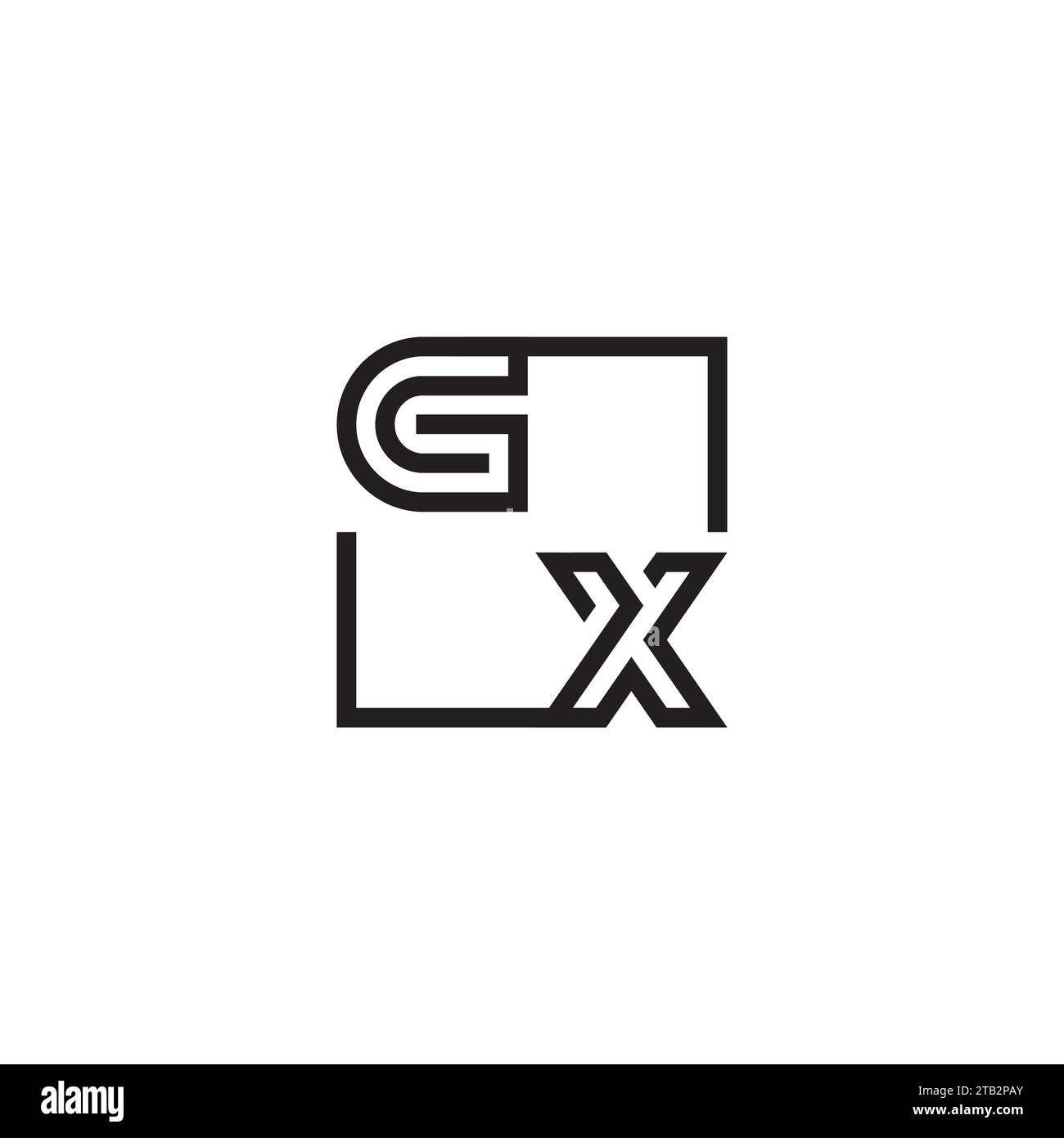 GX initial logo letters in high quality professional design that will ...