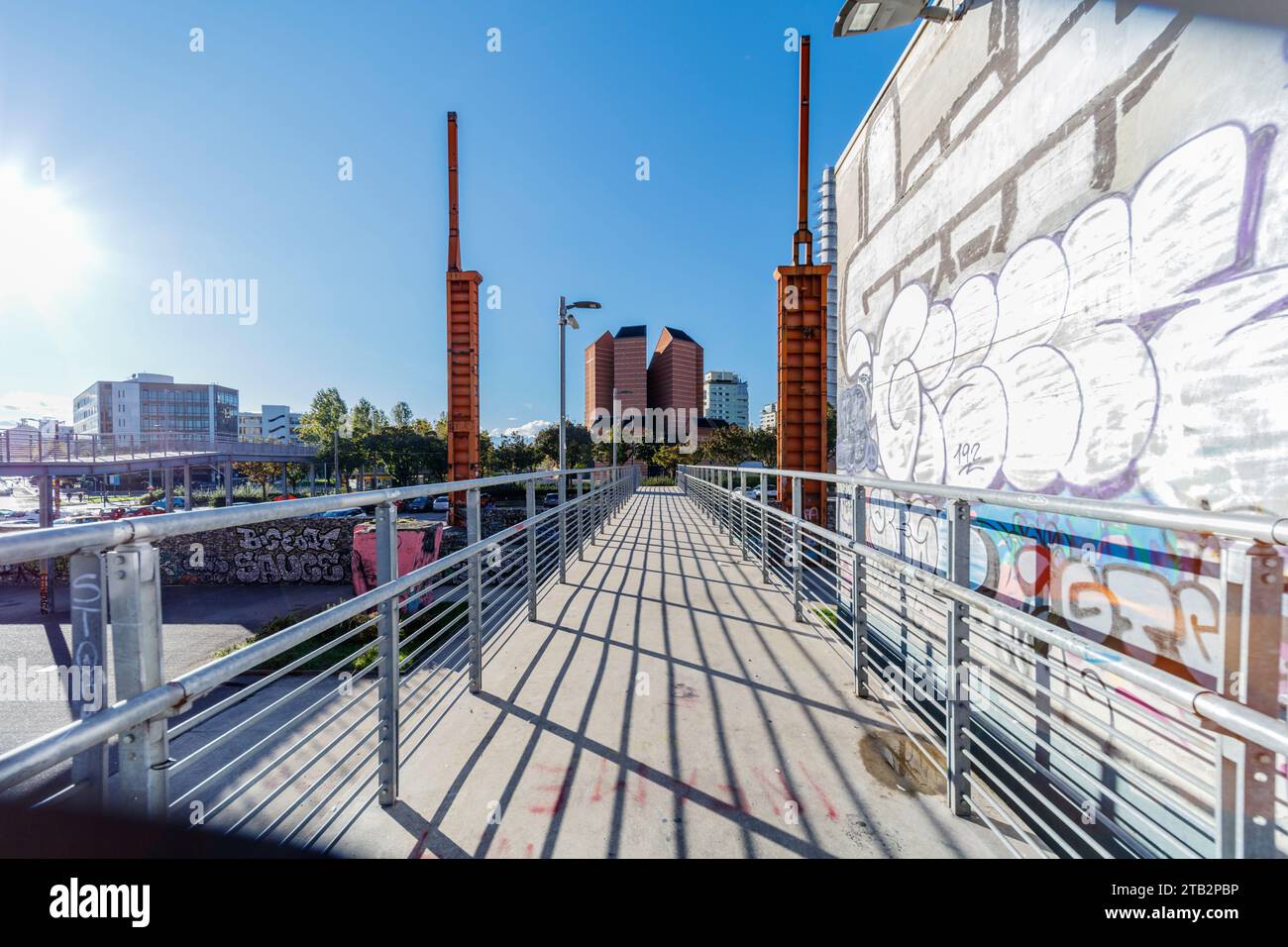 Turin, Piedmont, Italy - November 6, 2023. Parco Dora, a public park ...