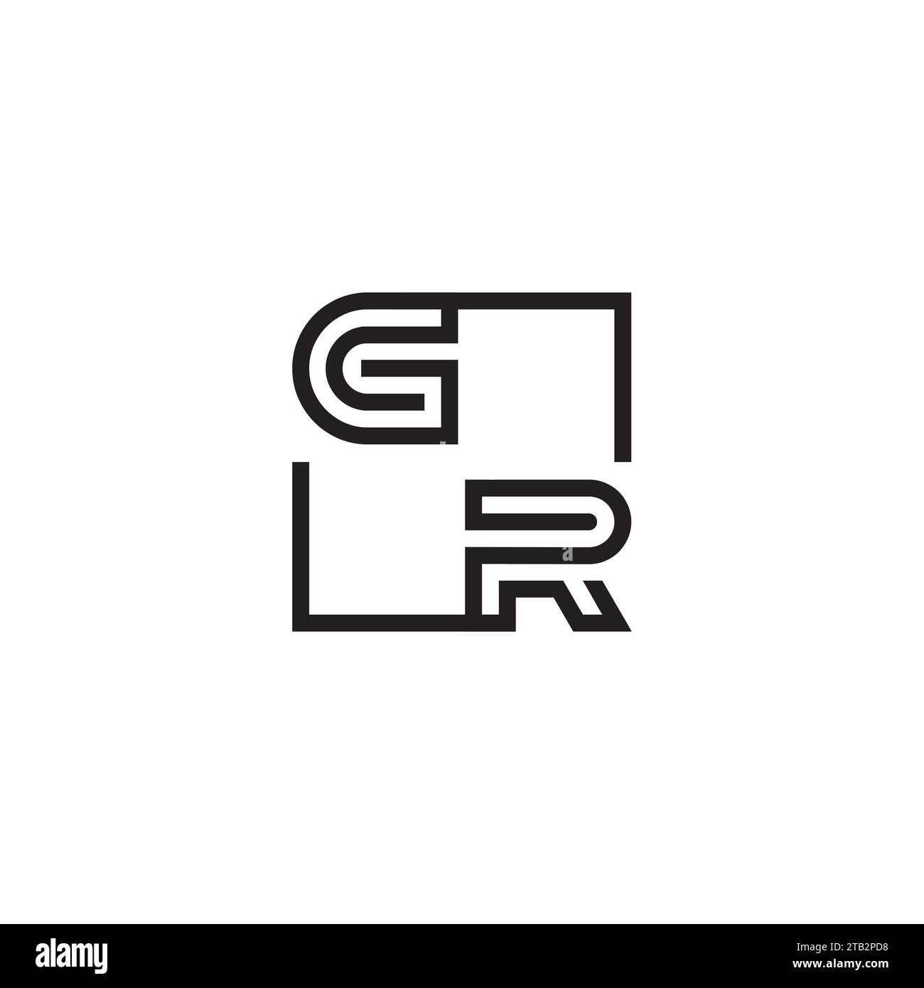 GR initial logo letters in high quality professional design that will ...
