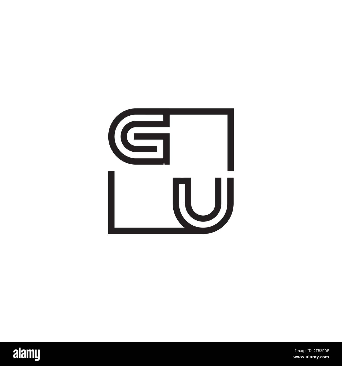 GU initial logo letters in high quality professional design that will ...