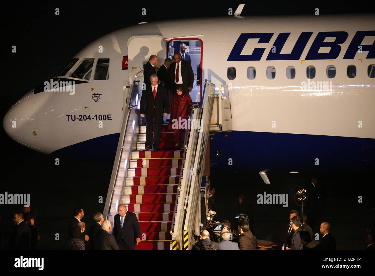 Tehran, Iran. 3rd Dec, 2023. Cuban President MIGUEL DIAZ-CANEL (C ...