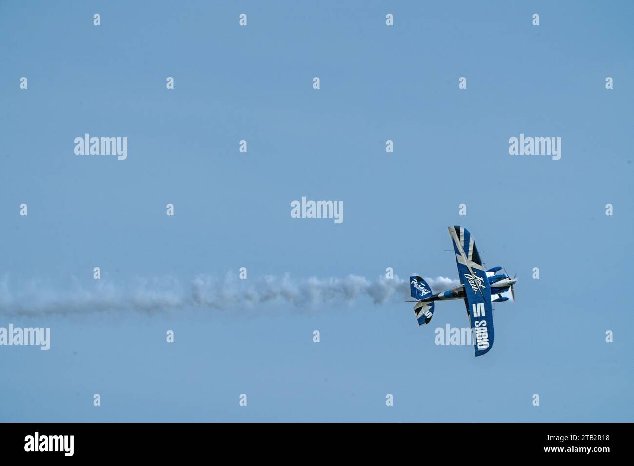 Bournemouth, United Kingdom - September 1st 2023: Bournemouth Air Festival Super Pitts Muscle Bi ...