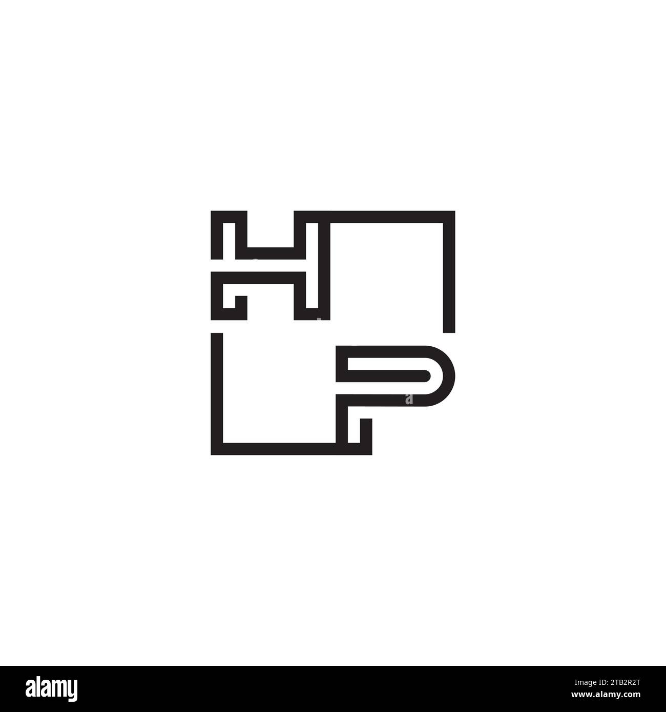 HP initial logo letters in high quality professional design that will ...