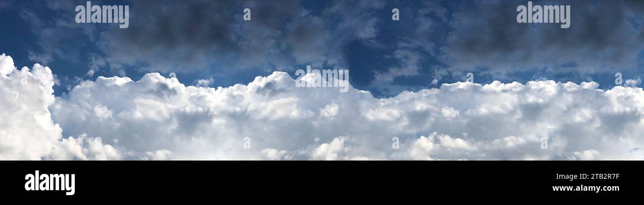 banner background is a celestial landscape with thunder clouds ...