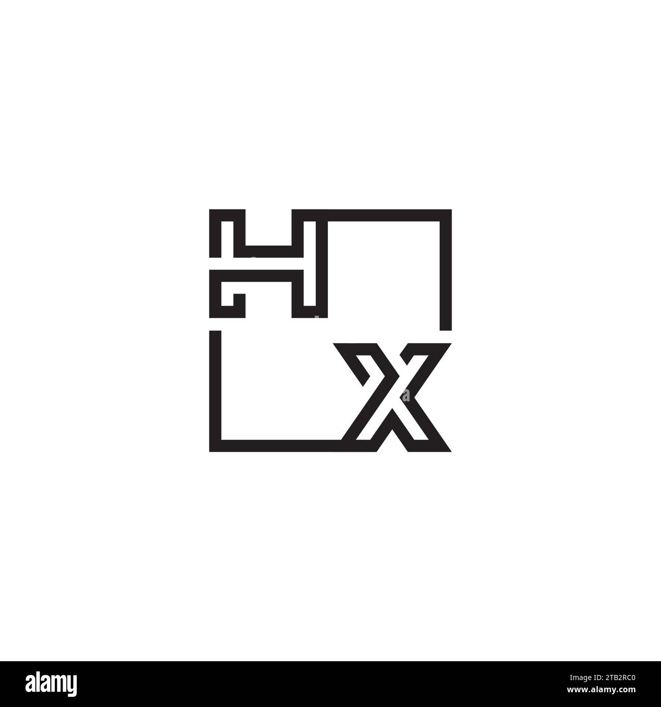Letter hx logo Black and White Stock Photos & Images - Alamy