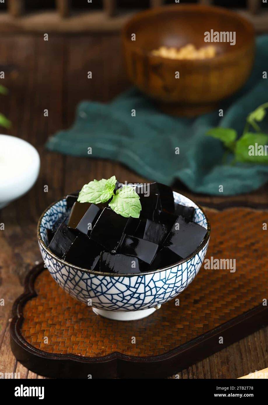 tortoise jelly， Guilinggao, Grass jelly Stock Photo - Alamy