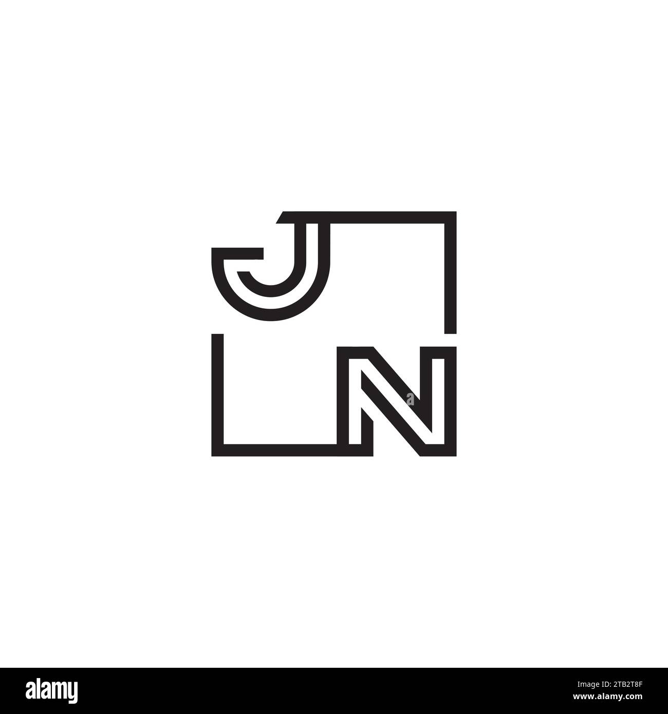 JN initial logo letters in high quality professional design that will ...