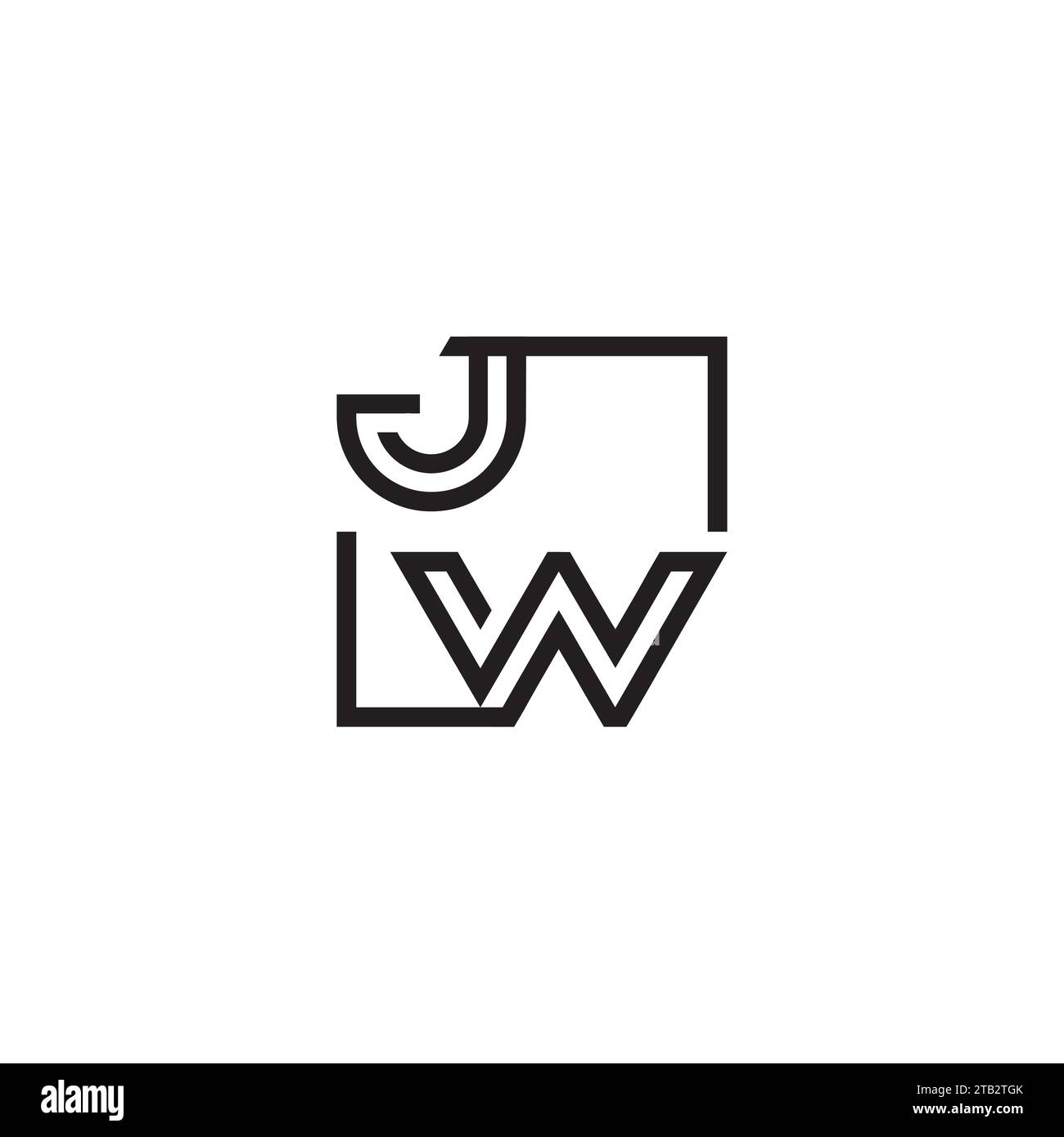 Letter jw logo Black and White Stock Photos & Images - Alamy