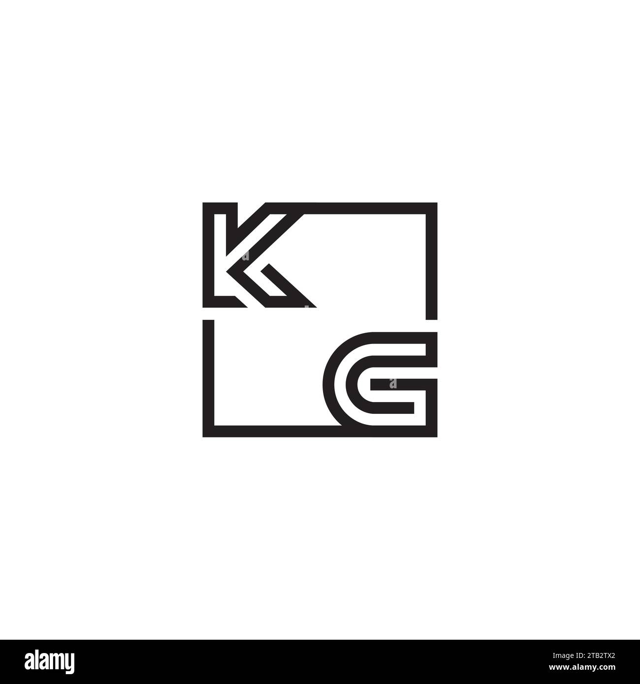 KG initial logo letters in high quality professional design that will ...