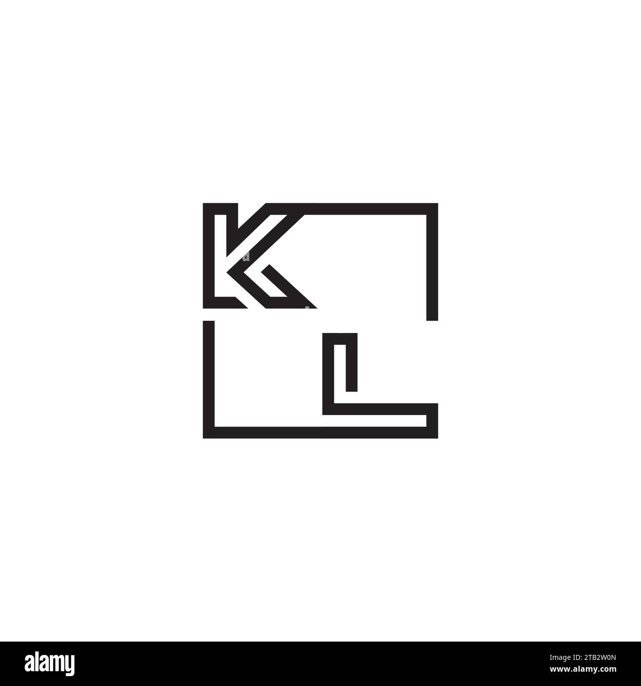 KL initial logo letters in high quality professional design that will ...