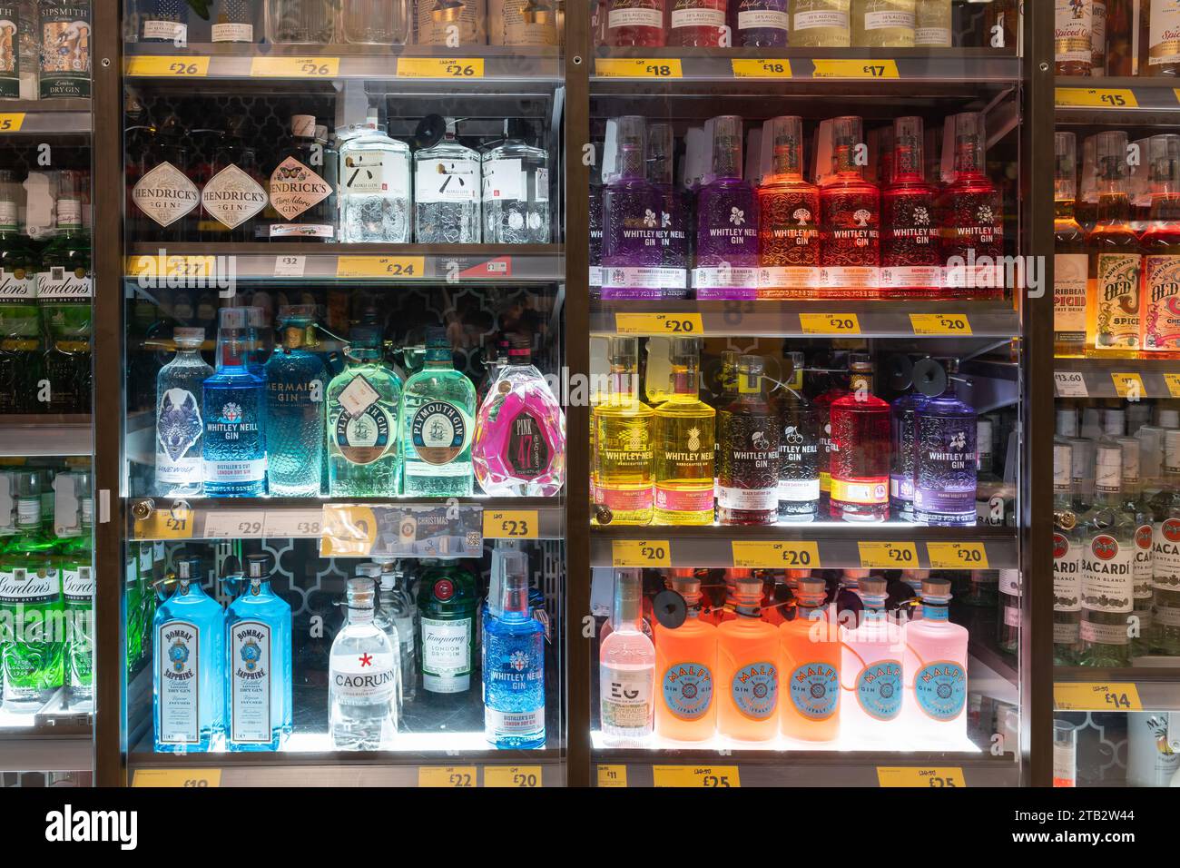 A wide selection of bottles of premium craft and speciality gins on ...