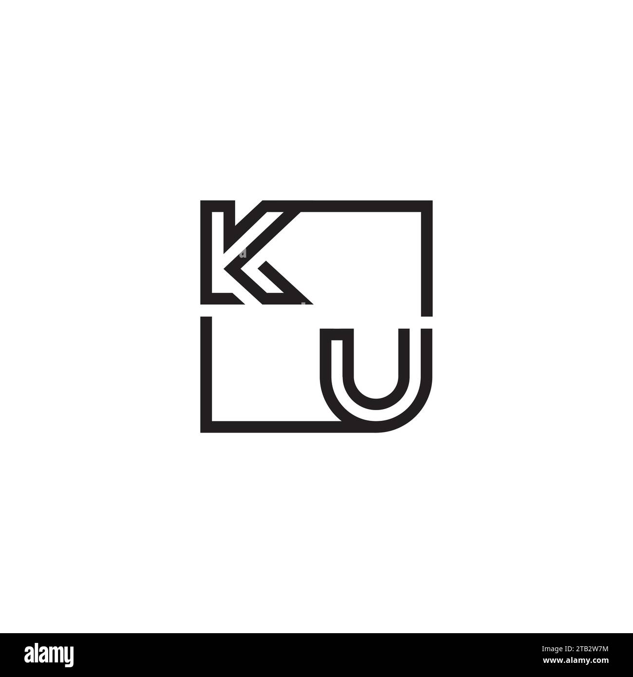 KU initial logo letters in high quality professional design that will ...