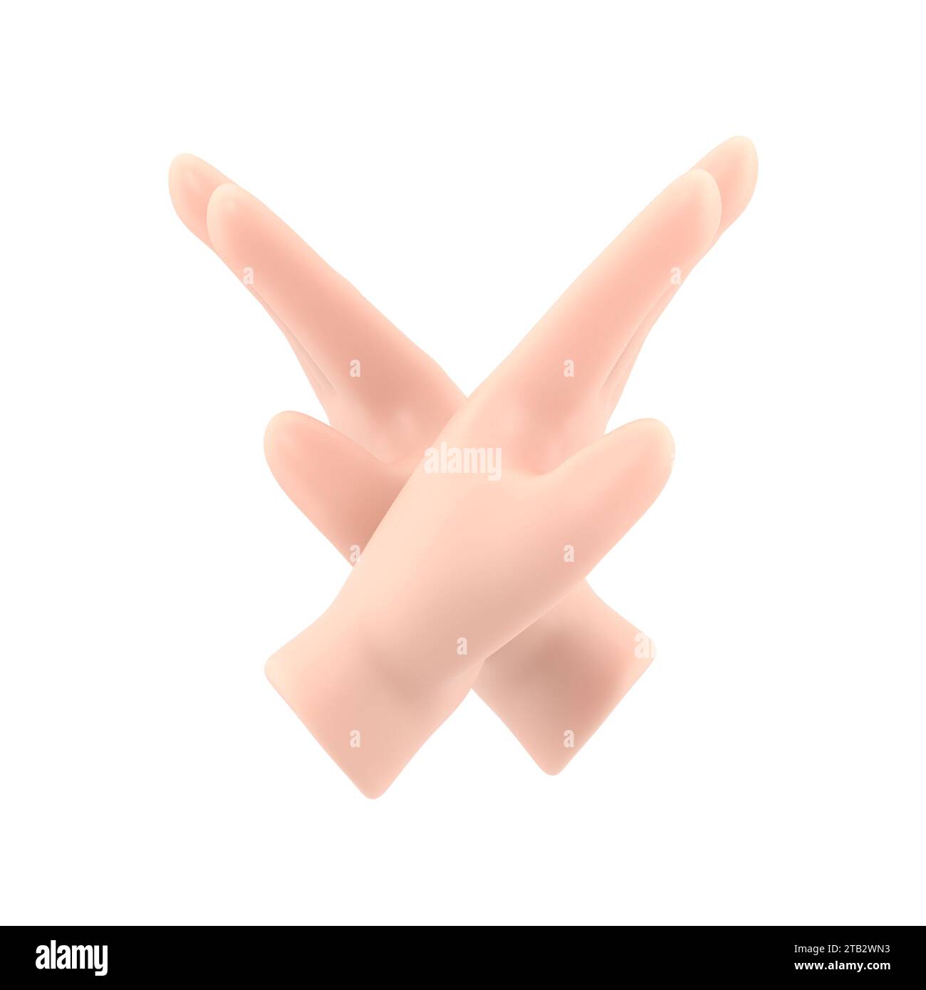 Gesture crossed hands. Rejection expression crossing arms. Negative ...