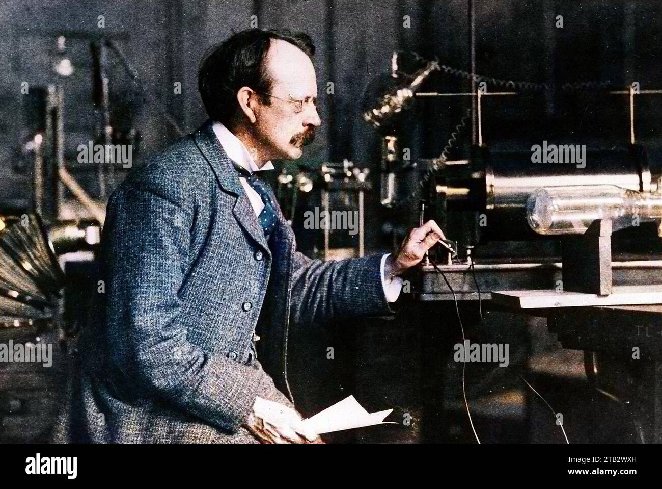 Portrait of the British physicist Joseph John Thomson (1856-1940) in ...