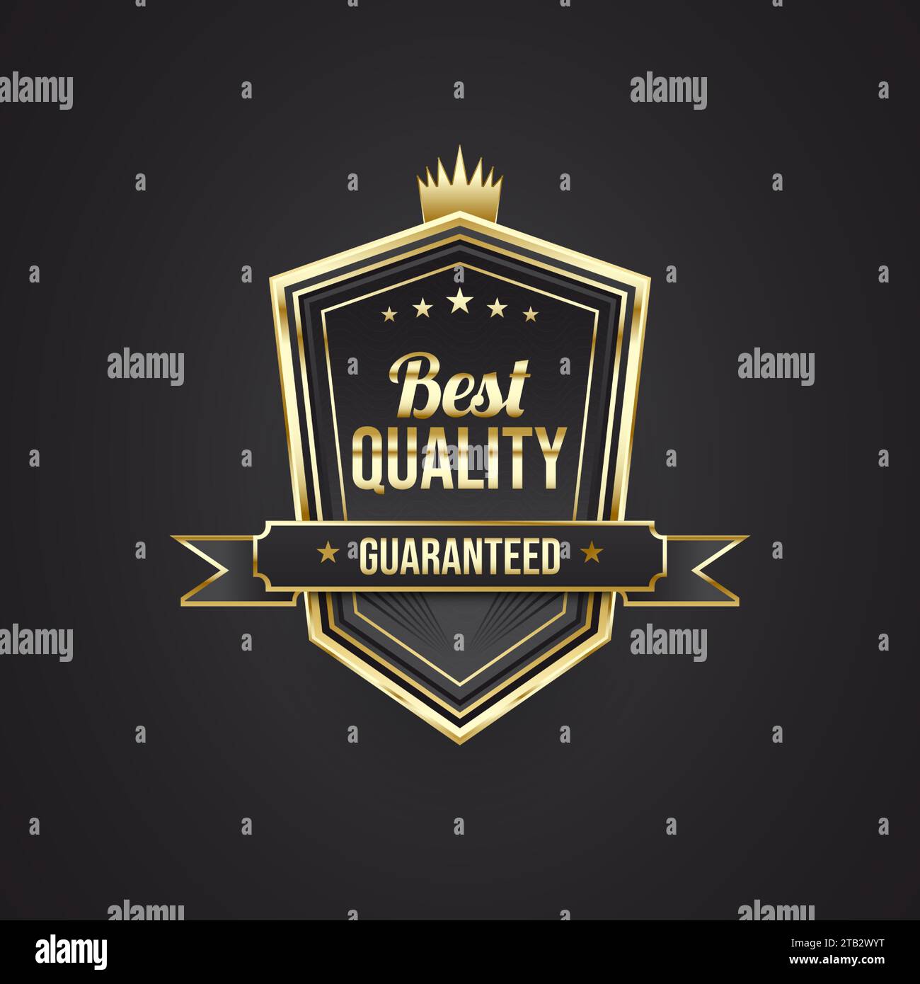 Best Quality Badges in Black and Gold with Shield Concepts Stock Vector ...