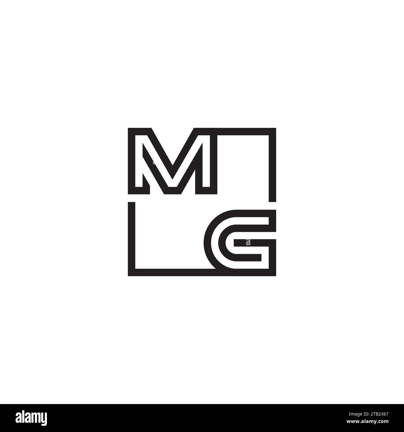 MG initial logo letters in high quality professional design that will ...