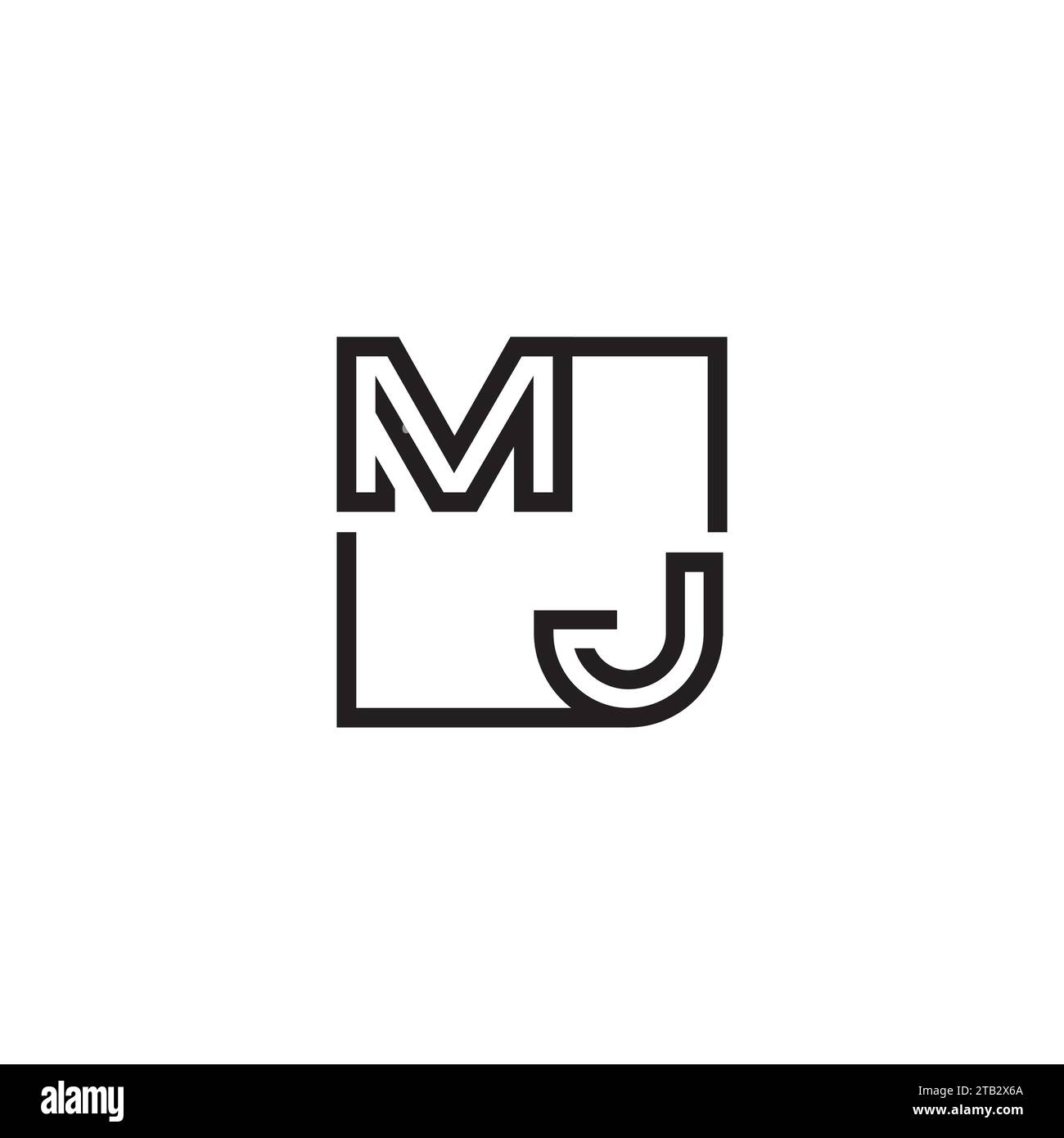 MJ initial logo letters in high quality professional design that will ...