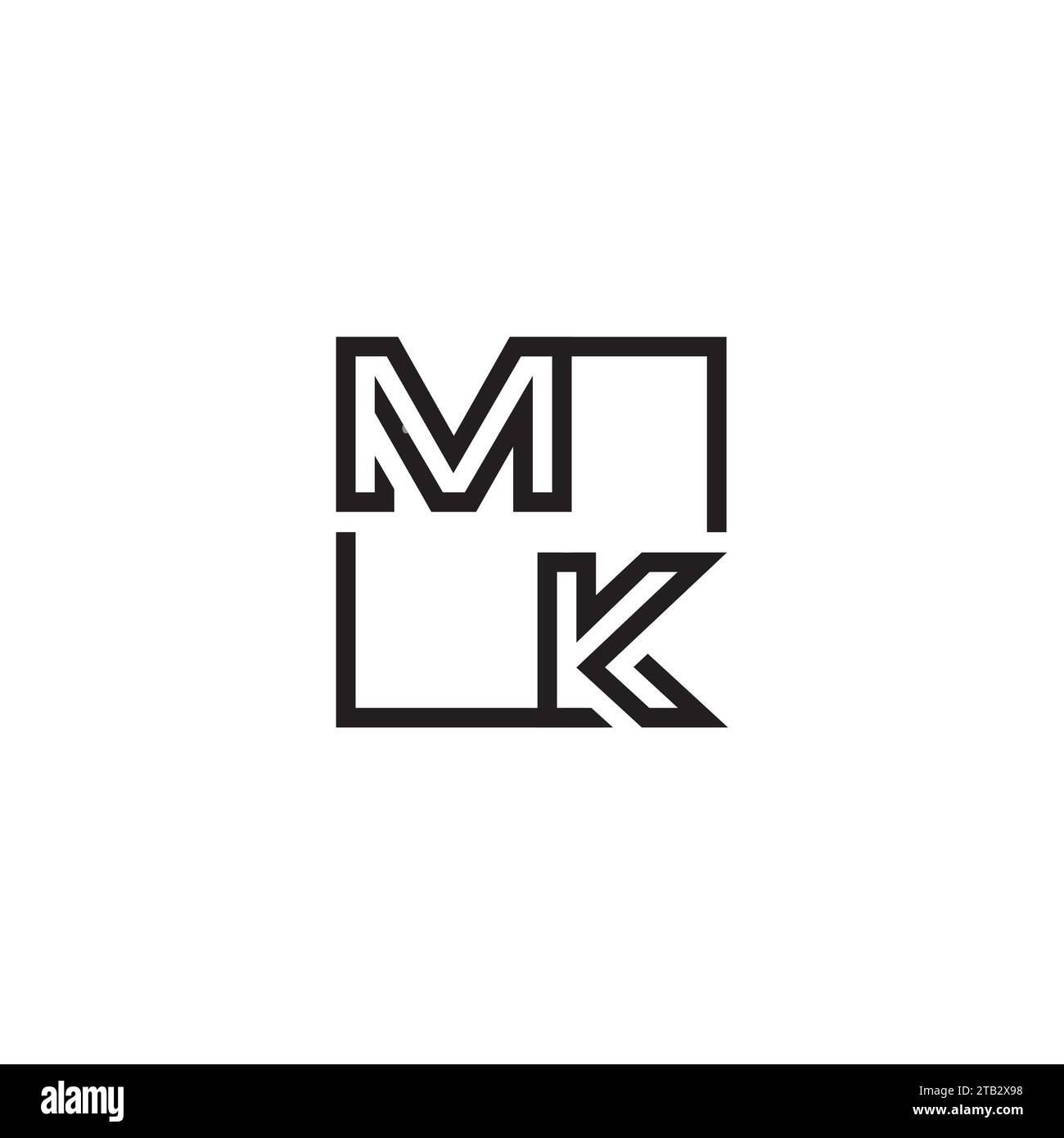 MK initial logo letters in high quality professional design that will ...