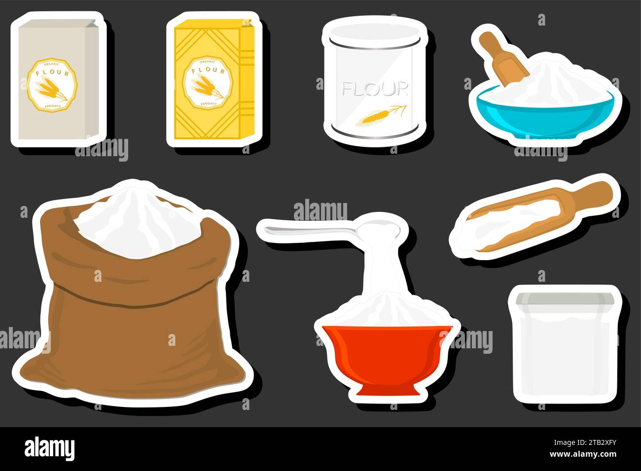 Illustration on theme big set different types dishware filled wheat ... Illustration on theme big set different types dishware filled wheat ...