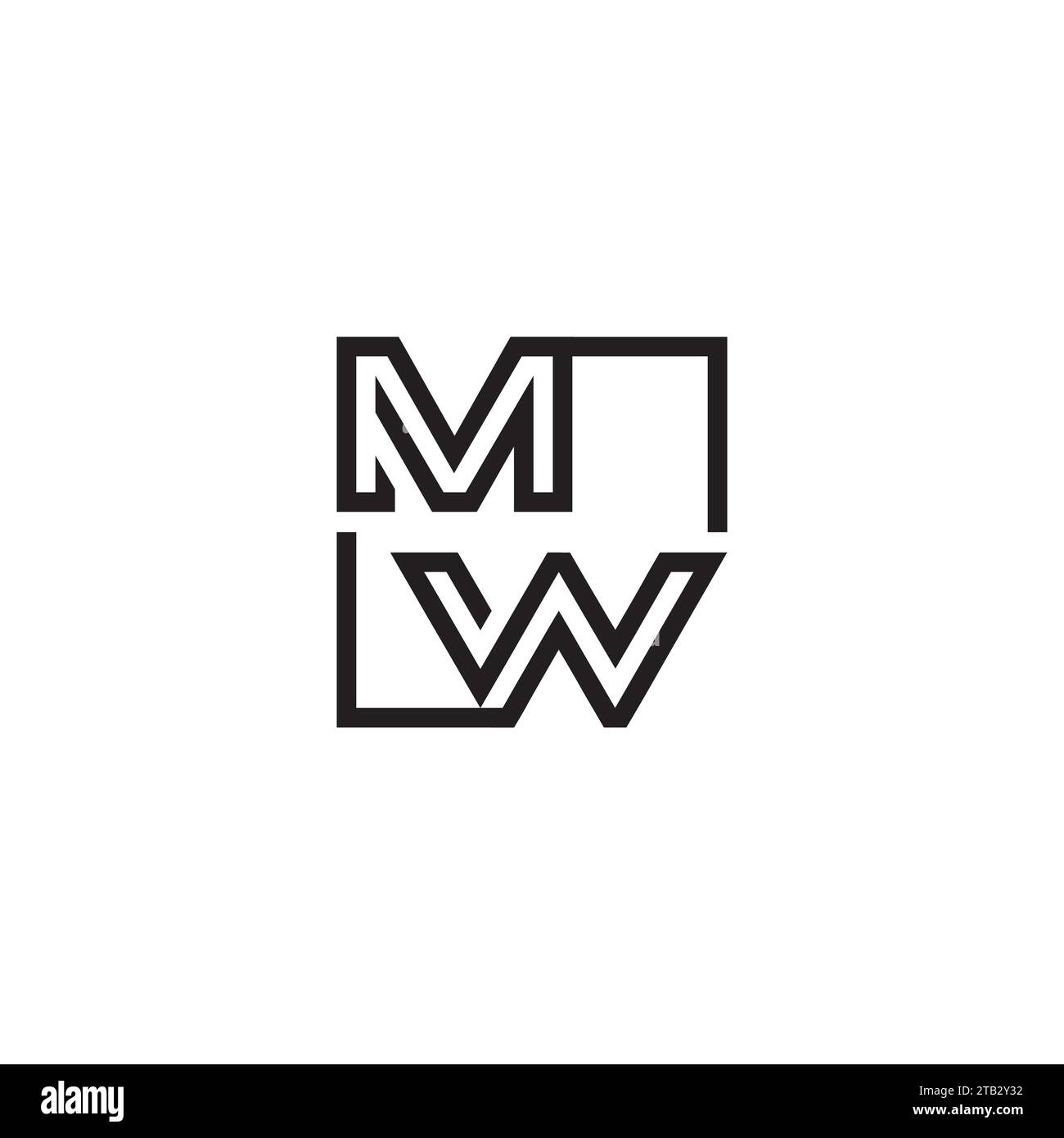 Mw initial Stock Vector Images - Alamy