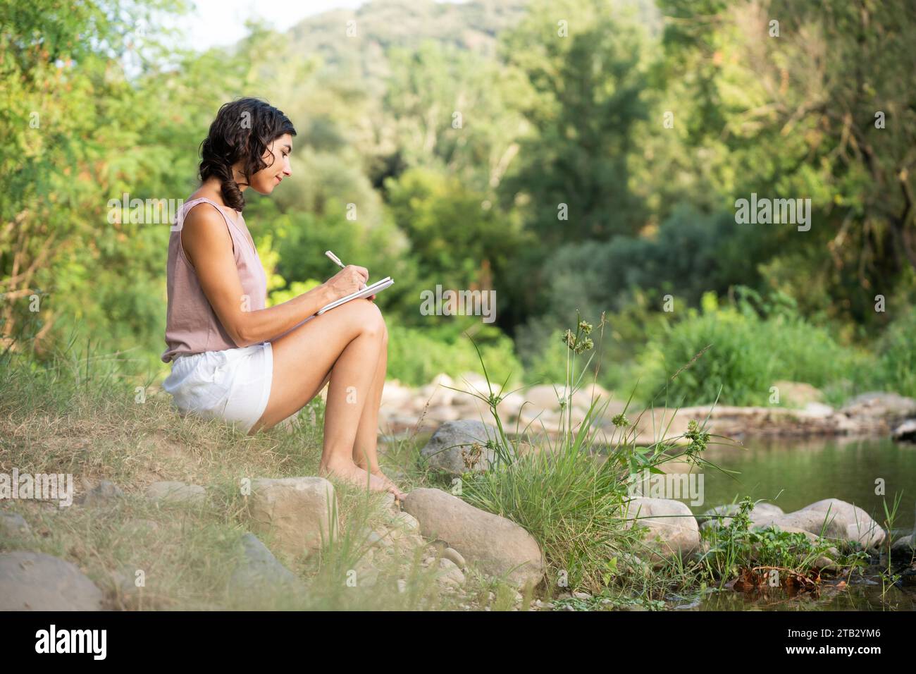 Book writer woman hi-res stock photography and images - Alamy