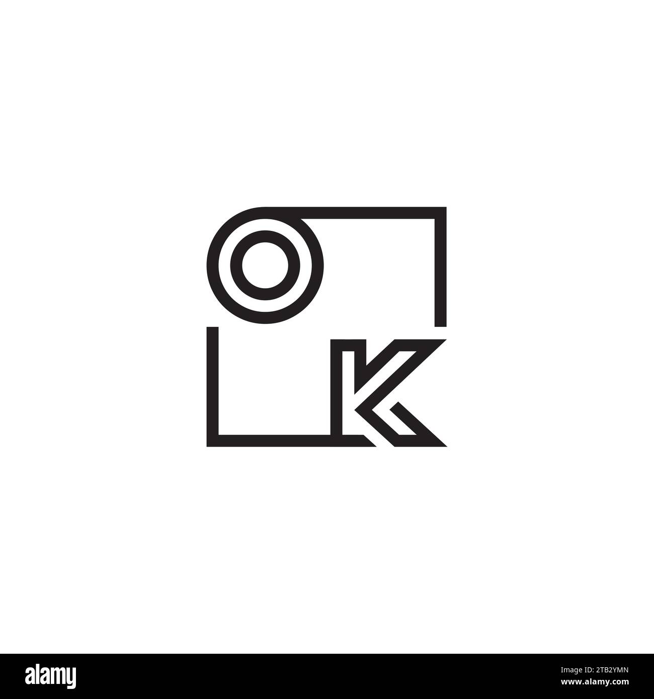 OK initial logo letters in high quality professional design that will ...