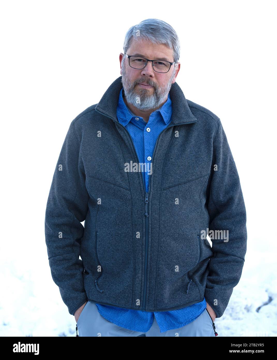 photographer Andreas von Mallinckrodt, 56 years old, standing outside ...