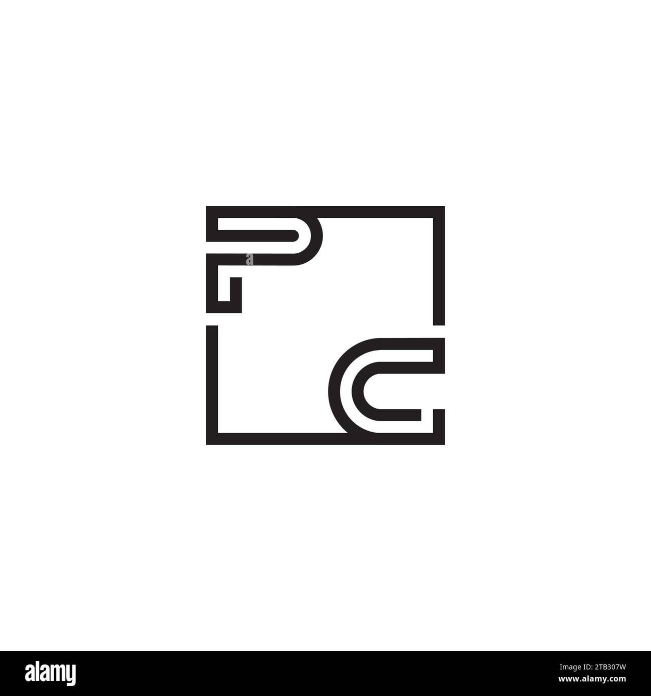 PC initial logo letters in high quality professional design that will ...