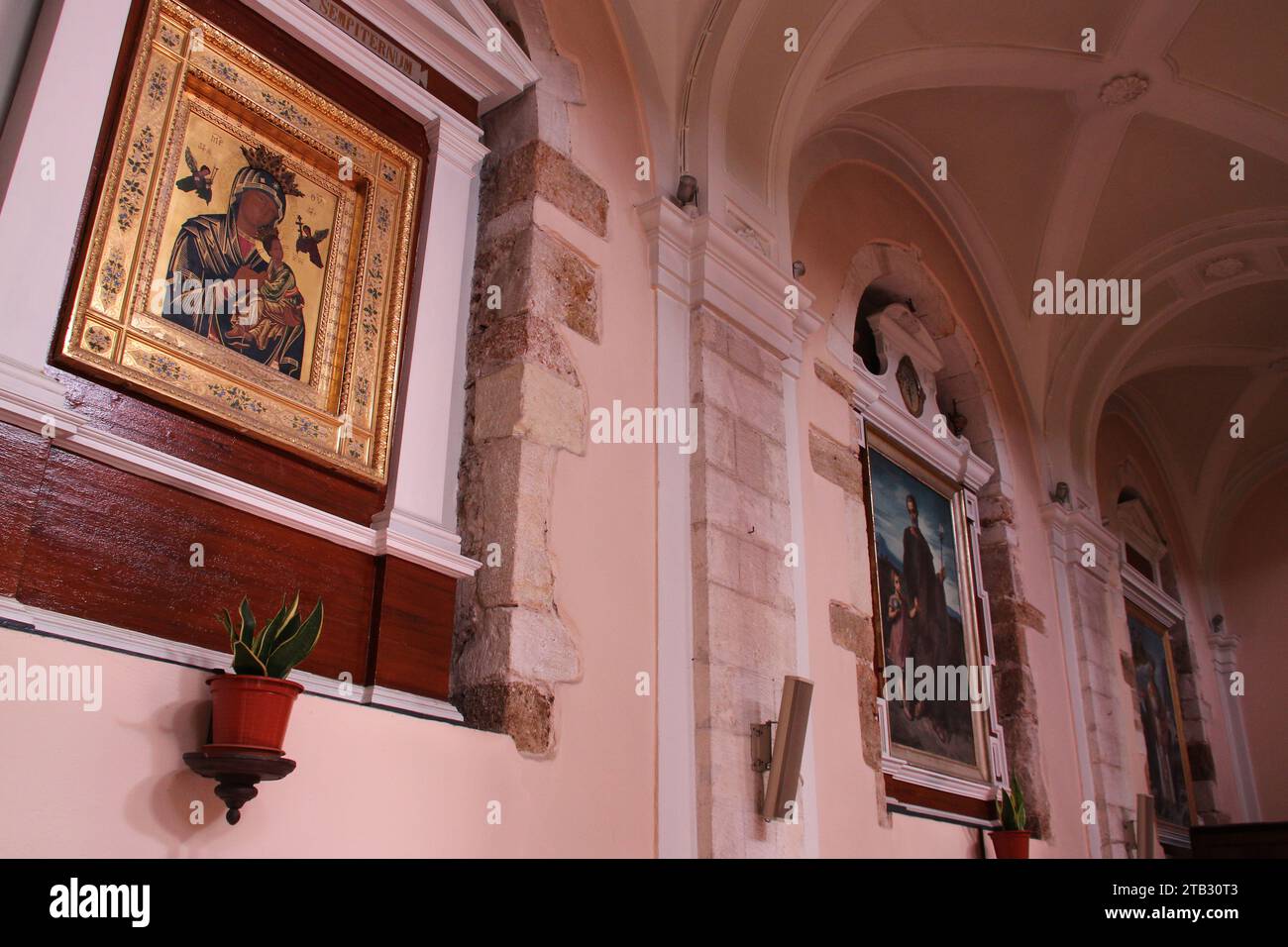 catholic cathedral (assumption) in chania in crete in greece Stock ...