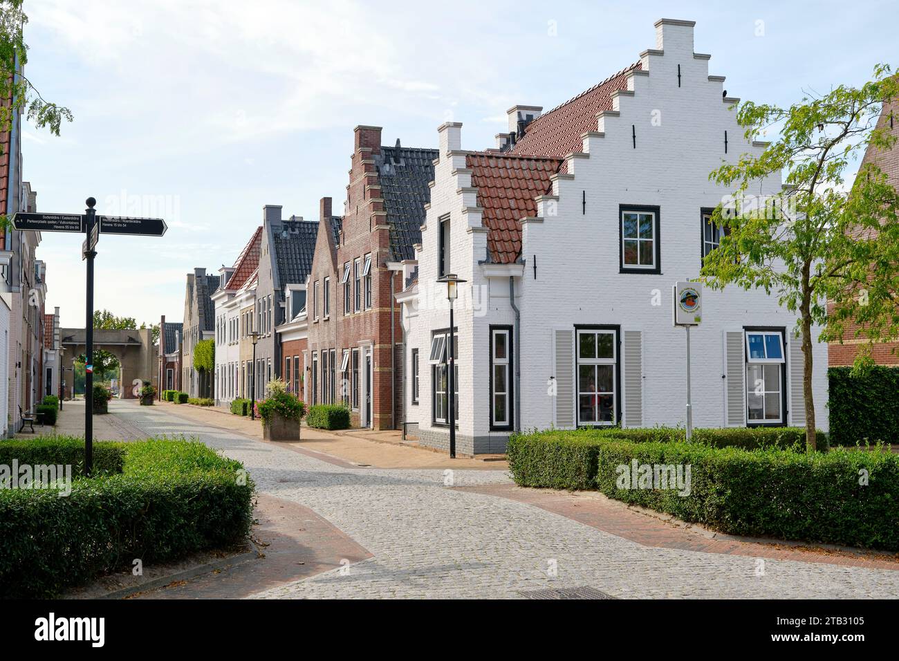 A street in holiday park Landal Esonstad in Eanjum The Netherlands. In ...