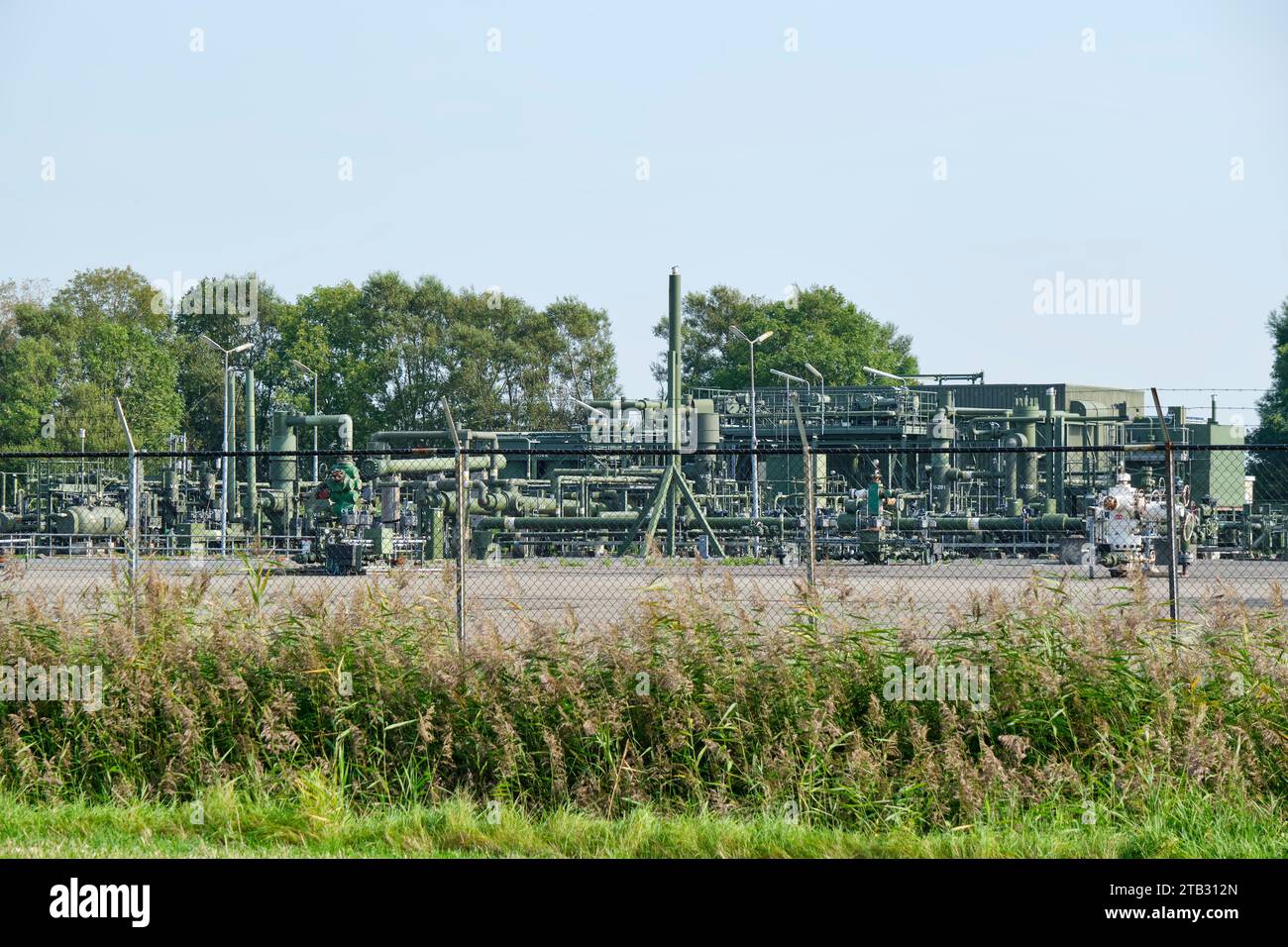 Gas field near Blije Friesland The netherlands. The Nederlandse ...