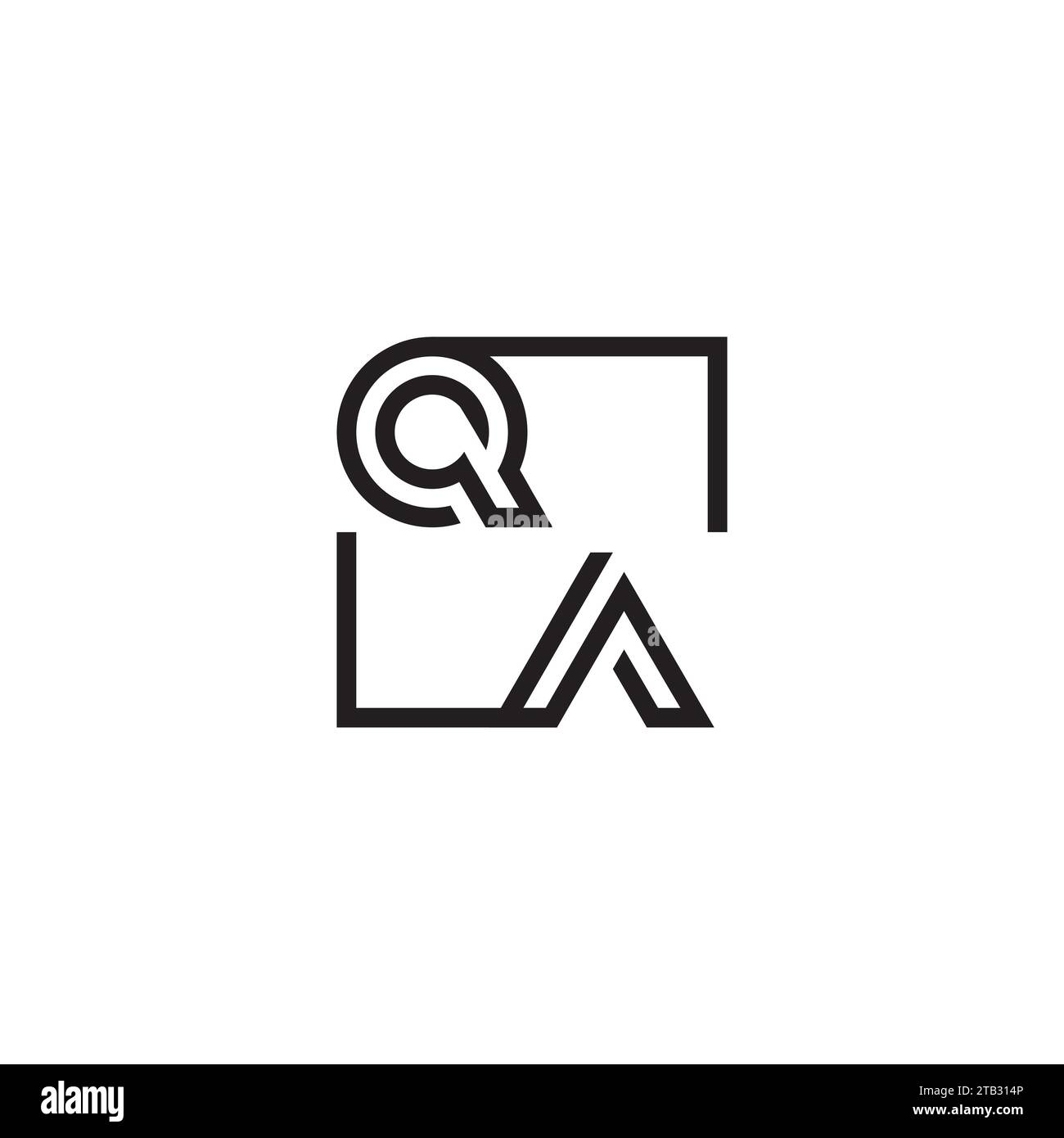 QA initial logo letters in high quality professional design that will ...