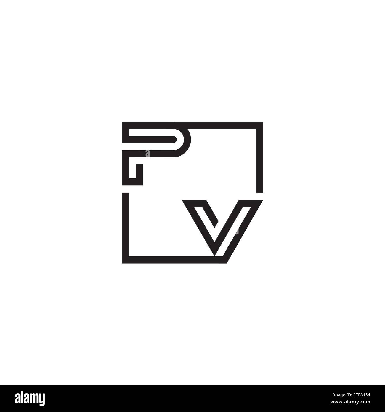 Pv logo design Black and White Stock Photos & Images - Alamy