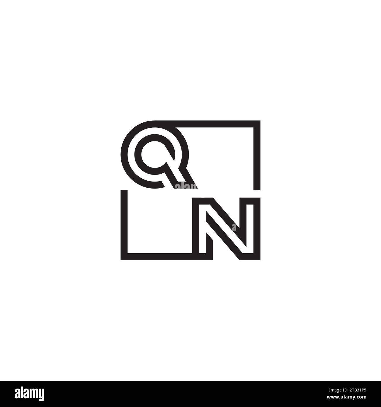 QN initial logo letters in high quality professional design that will ...