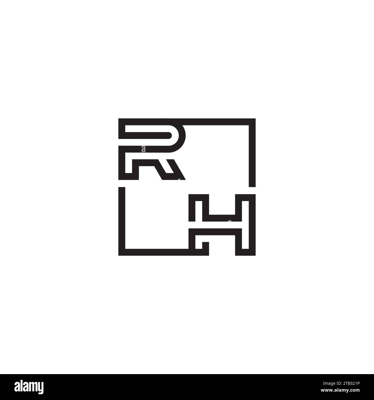 RH initial logo letters in high quality professional design that will ...